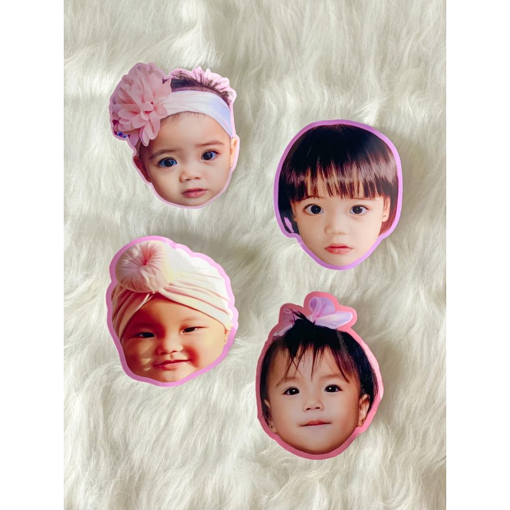 CUSTOMIZED/PERSONALIZED BUBBLE HEAD FACE CUT OUT STICKER ( 20 PCS ...