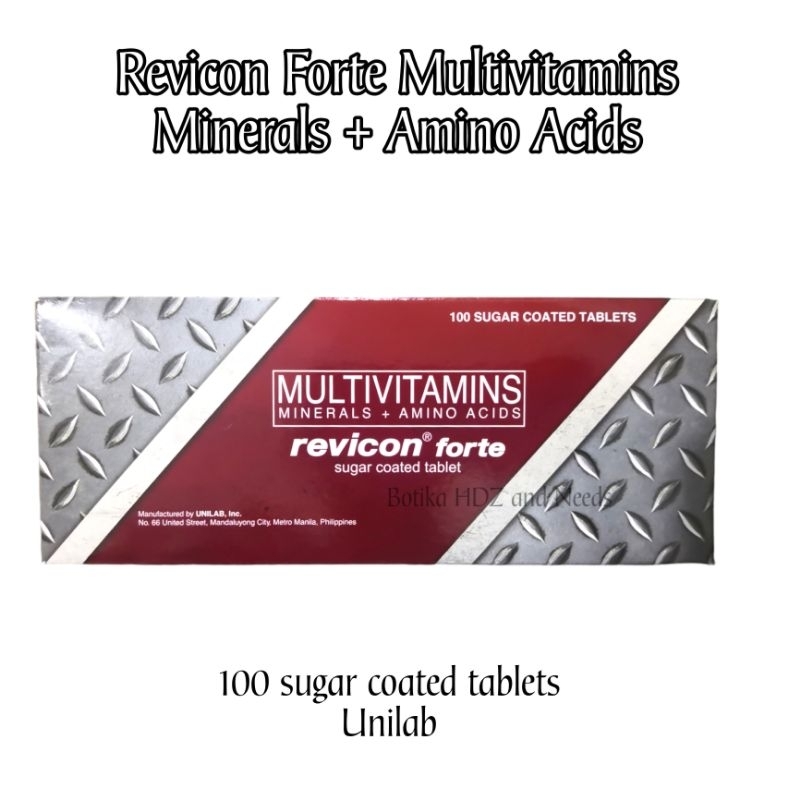 Revicon Forte Multivitamins Minerals + Amino Acids 100 sugar coated ...