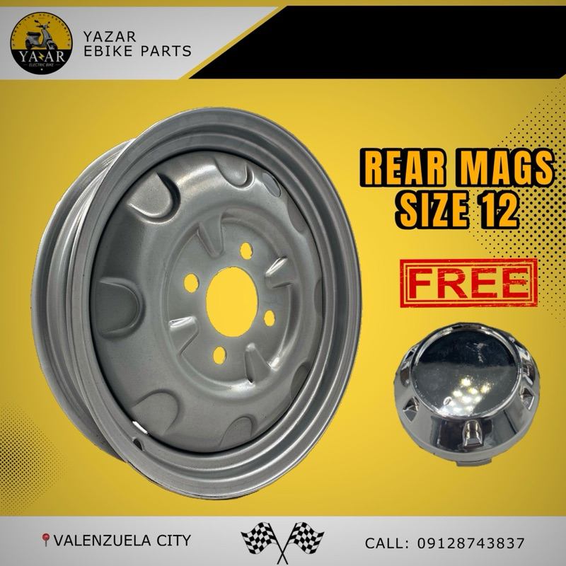 EBIKE REAR MAGS SIZE 12 STEEL(BAKAL) | Shopee Philippines