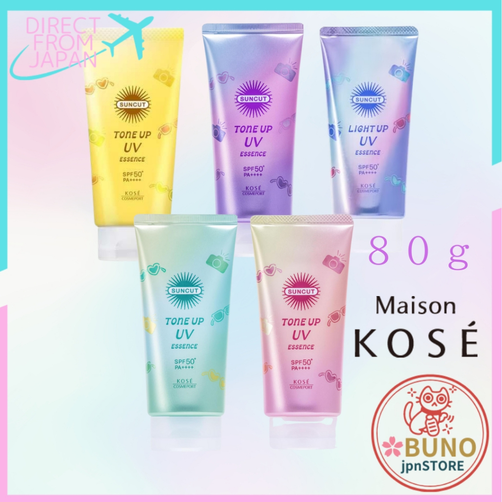 KOSE Suncut Tone Up, Light Up UV Essence SPF50+ PA++++++, 5 types, 80g (Made in Japan) | Shopee ...