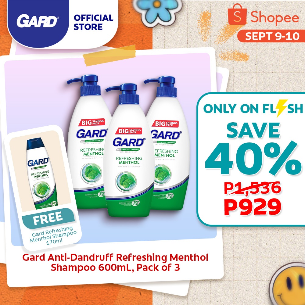 Gard Anti-Dandruff Refreshing Menthol Shampoo with Mint & Eucalyptus ...