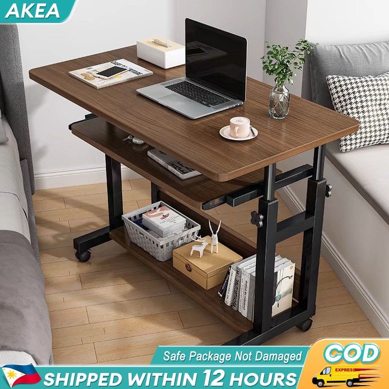 【Movable】 Laptop Table Adjustable Height Bedside Table Small Table Bed ...