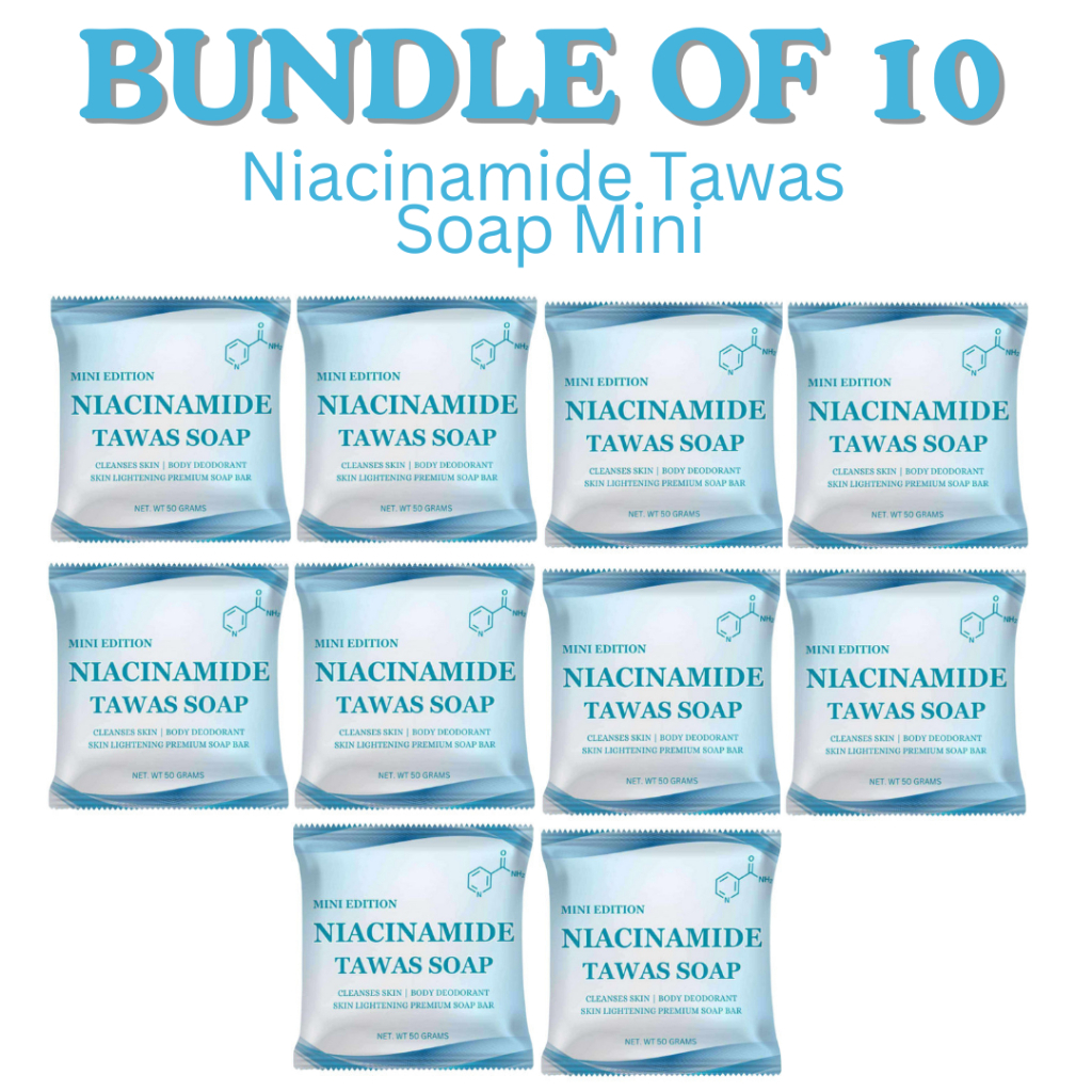 NIACINAMIDE TAWAS SOAP Cleanses Skin Body Deodorant Skin Lightening 50g ...