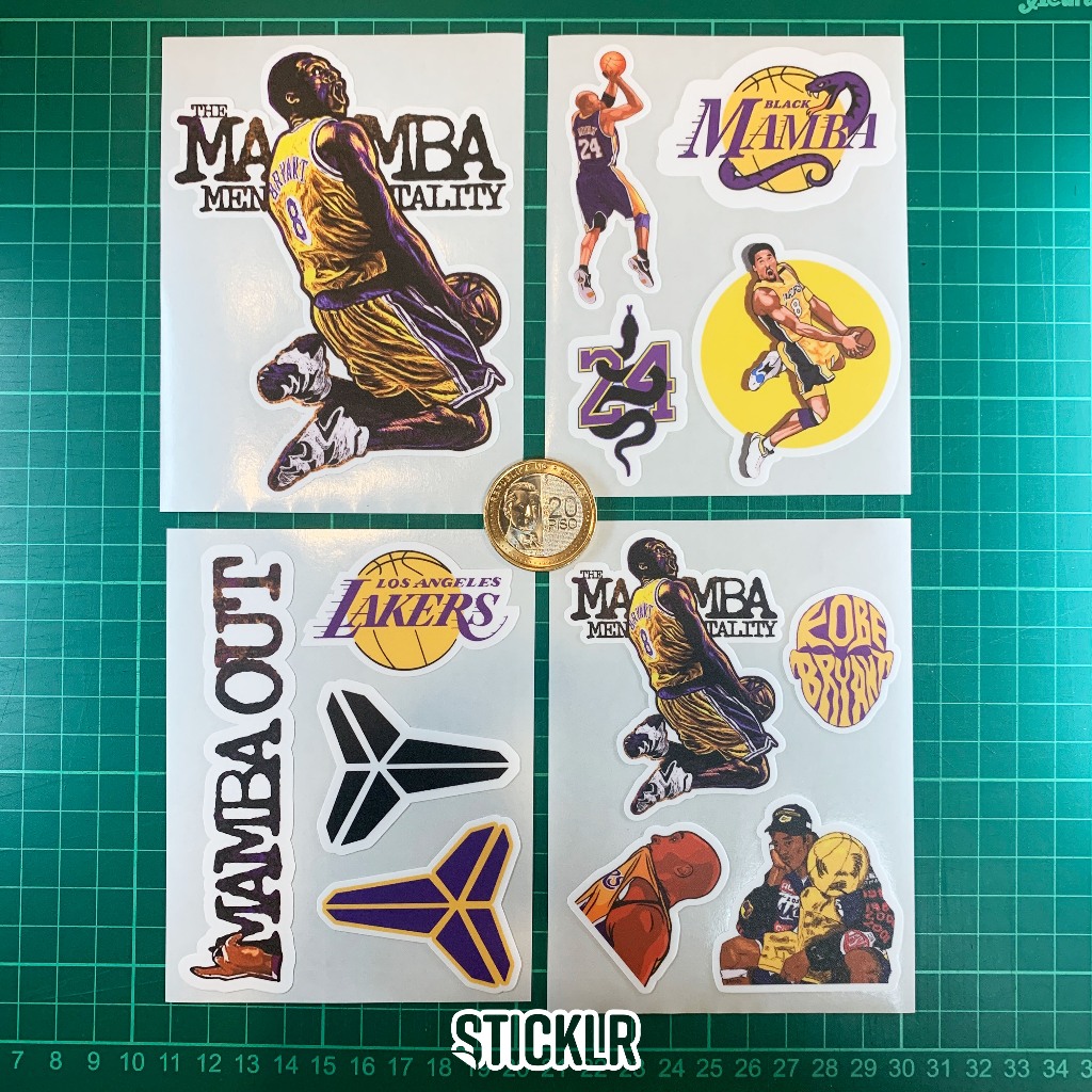 Kobe Bryant Stickers | Black Mamba | GOAT Mountain Series Sticklr Pack ...