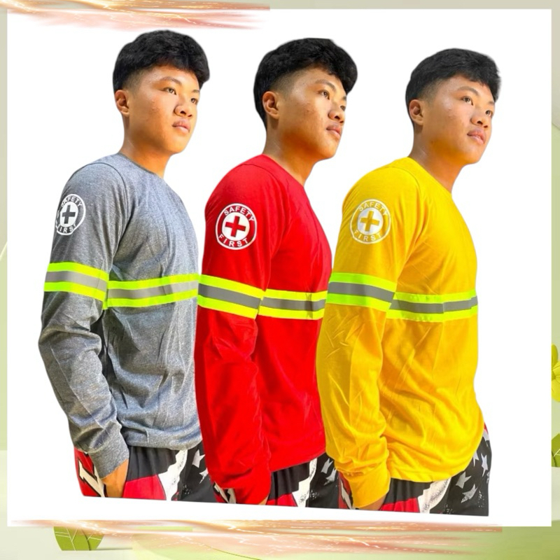 Long sleeve reflector construction with two side print safety first ...