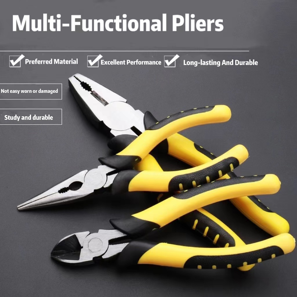 3PCS Set Heavy Duty Pliers Tool Vise 8in Long Nose Pliers /Wire pliers ...