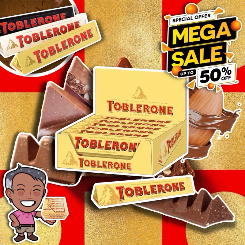 Toblerone Chocolate Whole Sale Per Box 100g x 20pcs | Shopee Philippines