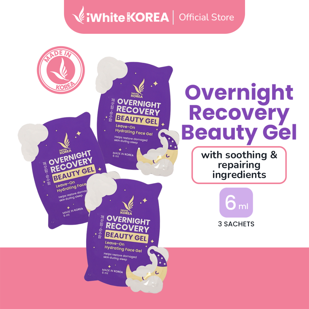 iWhite Korea Overnight Recovery Beauty Gel Sachet 6ml - (Bundle of 3 ...