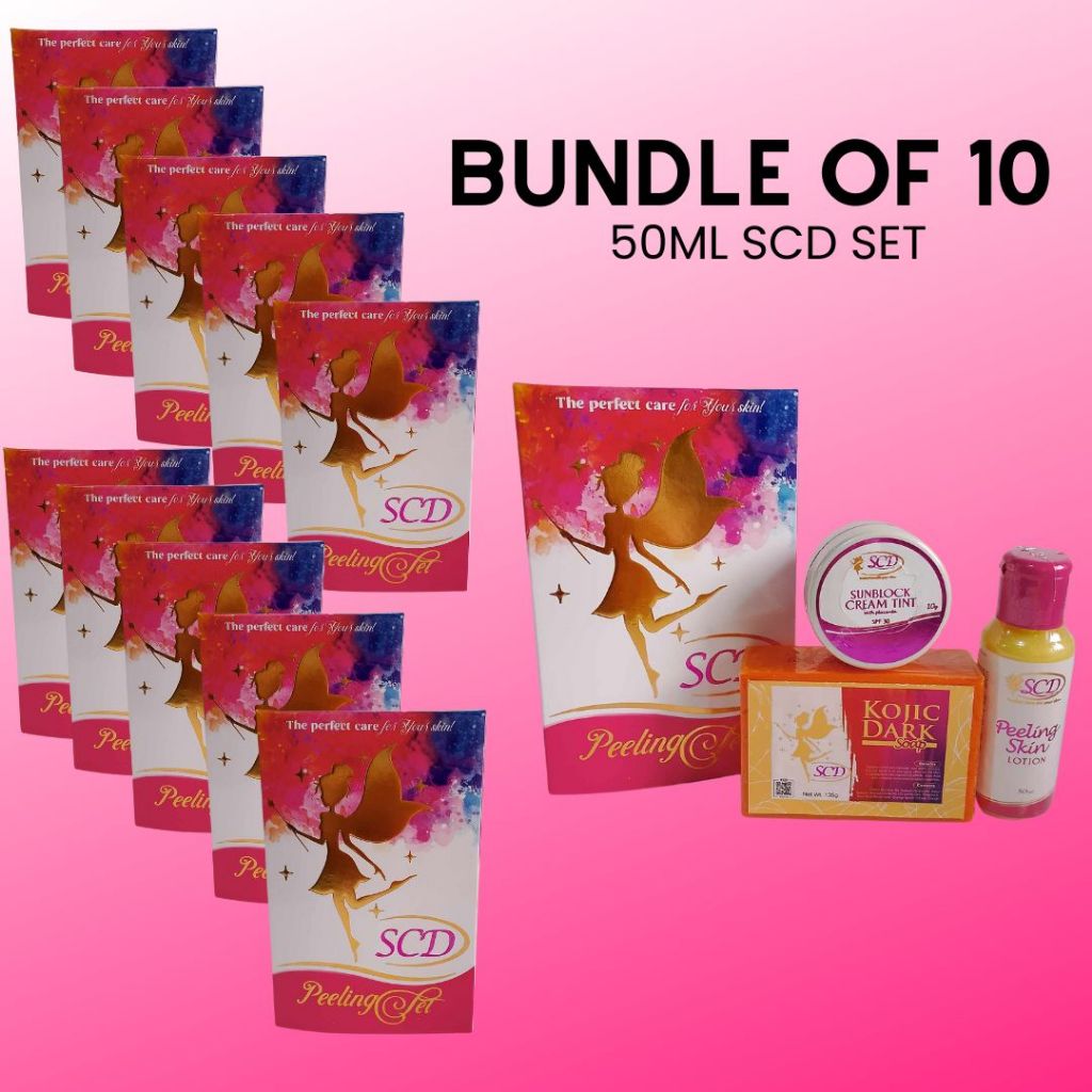 Bundle of 10 SCD Peeling Skin Lotion Set 50ml/100ml | Shopee Philippines