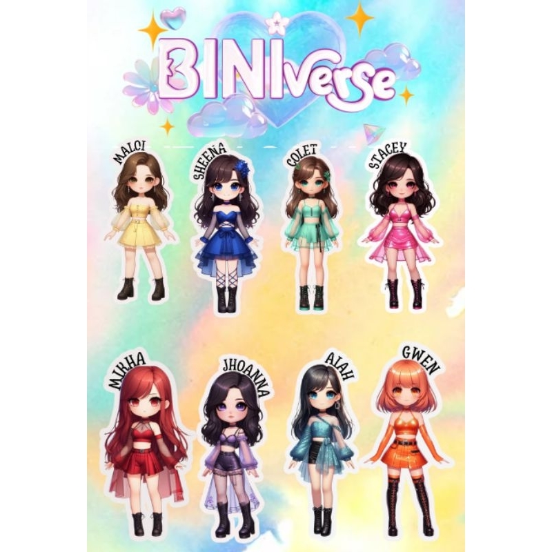 Biniverse Vinyl waterproof sticker 8 pieces pack | Shopee Philippines