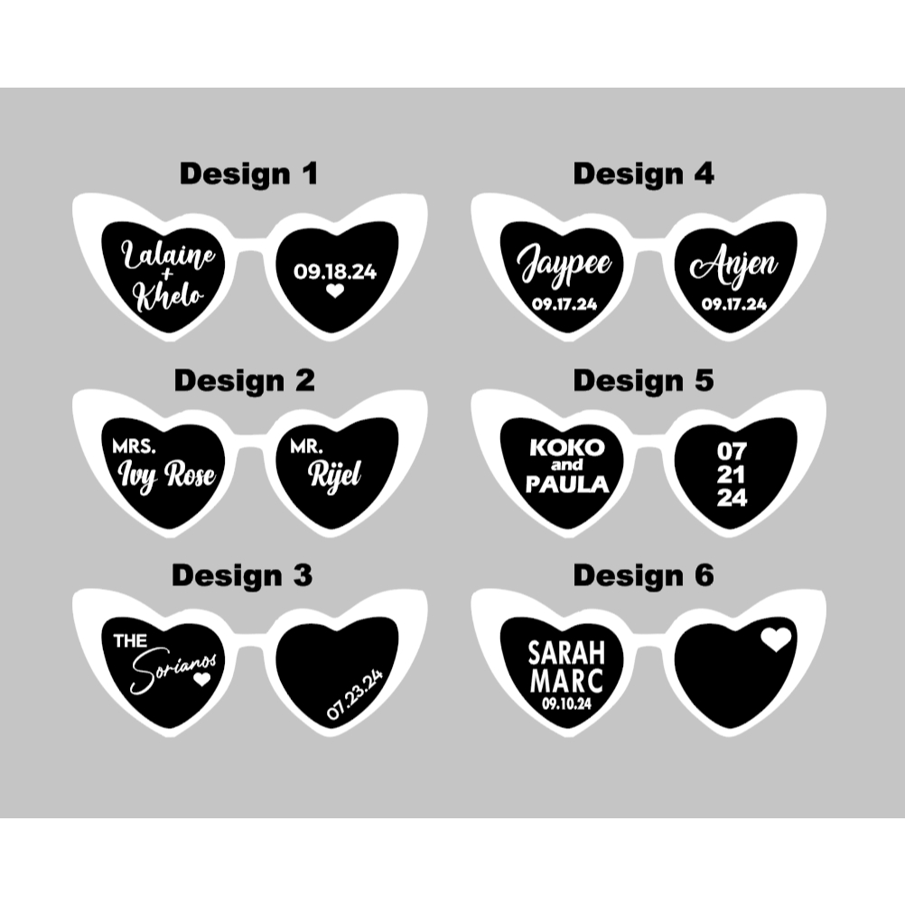 FAST SHIPPING Sunglass Shades Decals Sticker for Weddings Debut ...