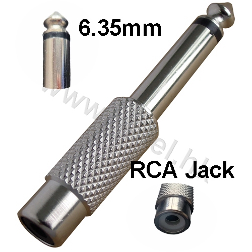 Antel PL PL55 Mono Audio Plug Connector 6.35mm to RCA Jack Metal/Gold ...