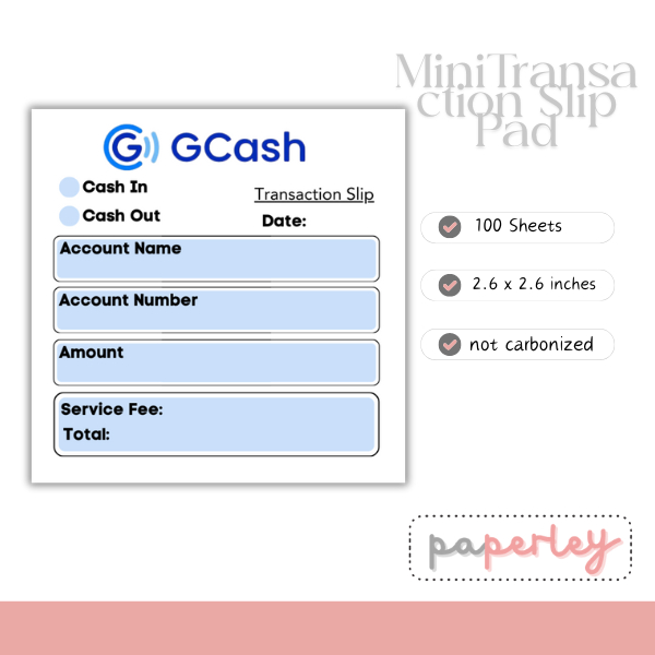 Gcash transaction Slip Mini size 2.6x2.6 inches | Shopee Philippines