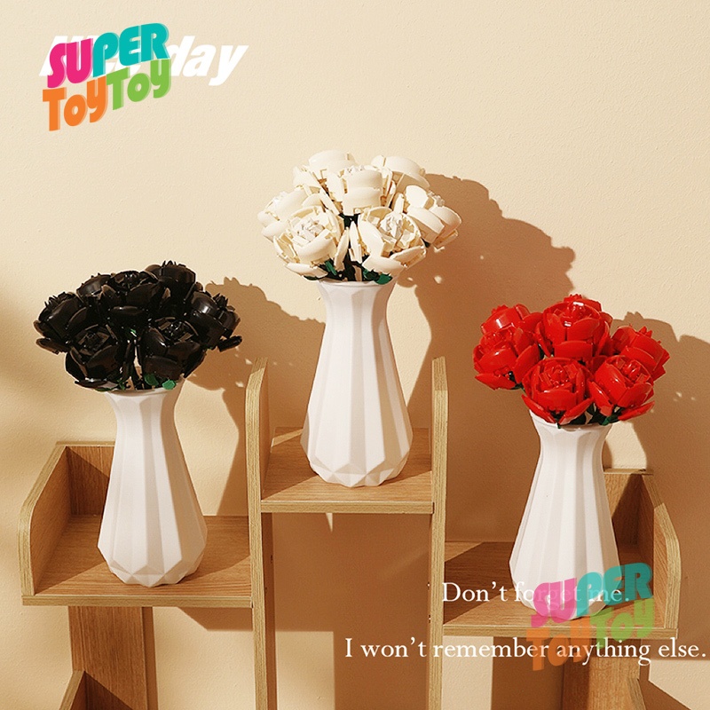 Rose Flowers DIY Toys Building Blocks Toys for Girlfriends Romantic ...