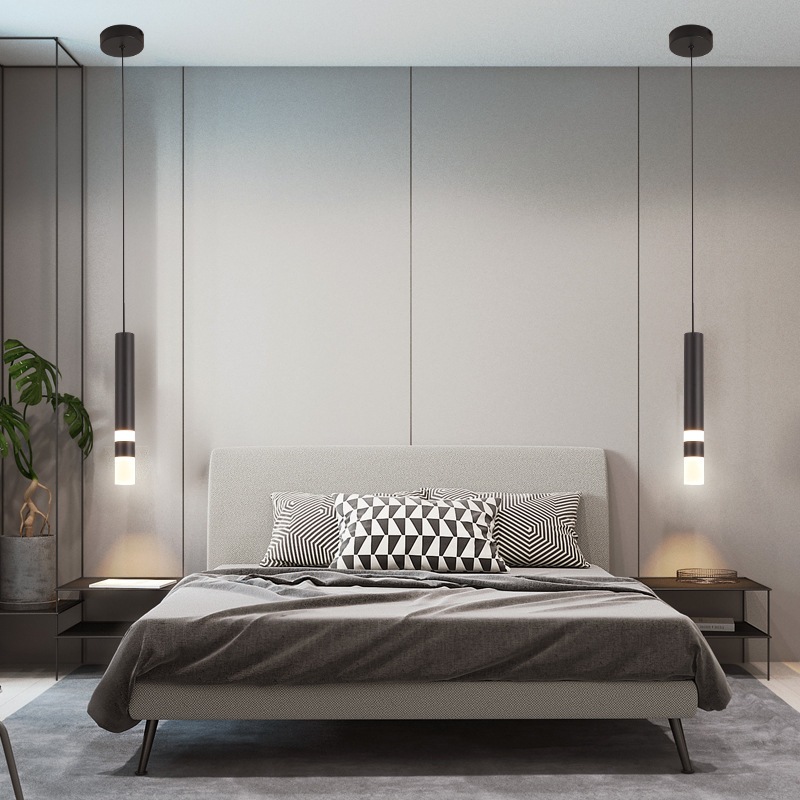 LED Chandelier Ceiling Lights for Bedroom Tri color Bedside Pendant ...