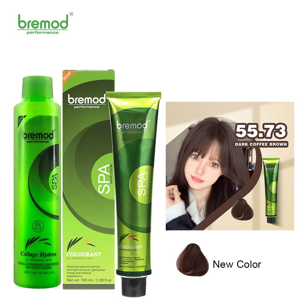 Bremod Hair Color Intense Golden Brown 55.73 100ml With Oxidizer small ...