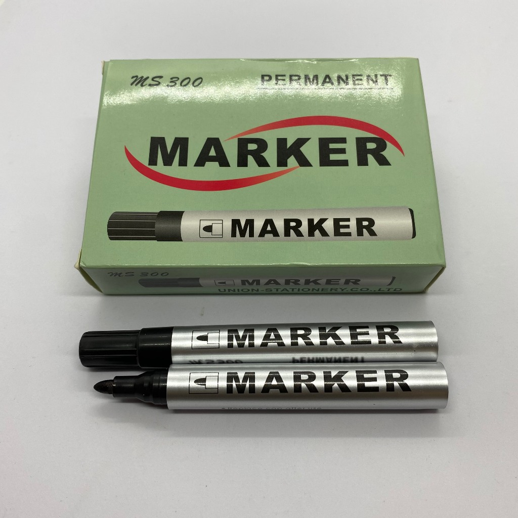 Marker Black Permanent Marker Bullet Tip School Supplies MS 300 ...