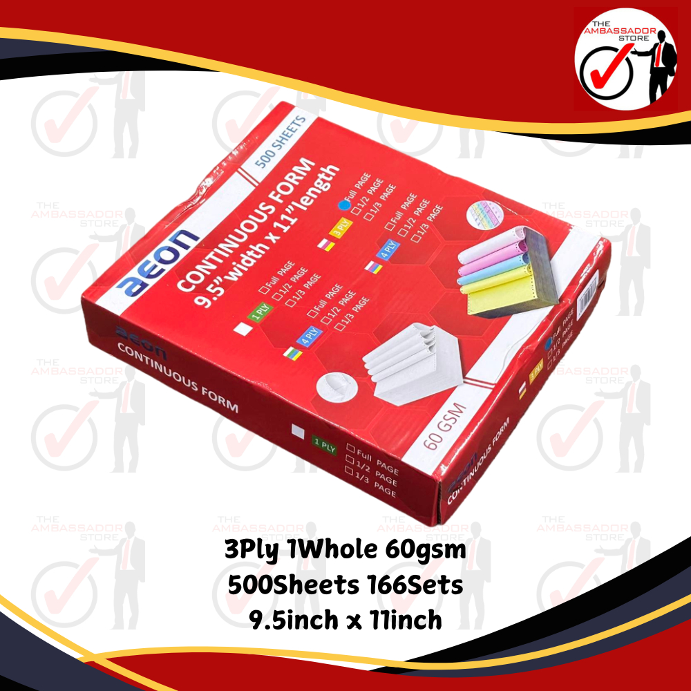 AEON 3Ply Carbonless Continuous Computer Form 60gsm 1Whole Page ...