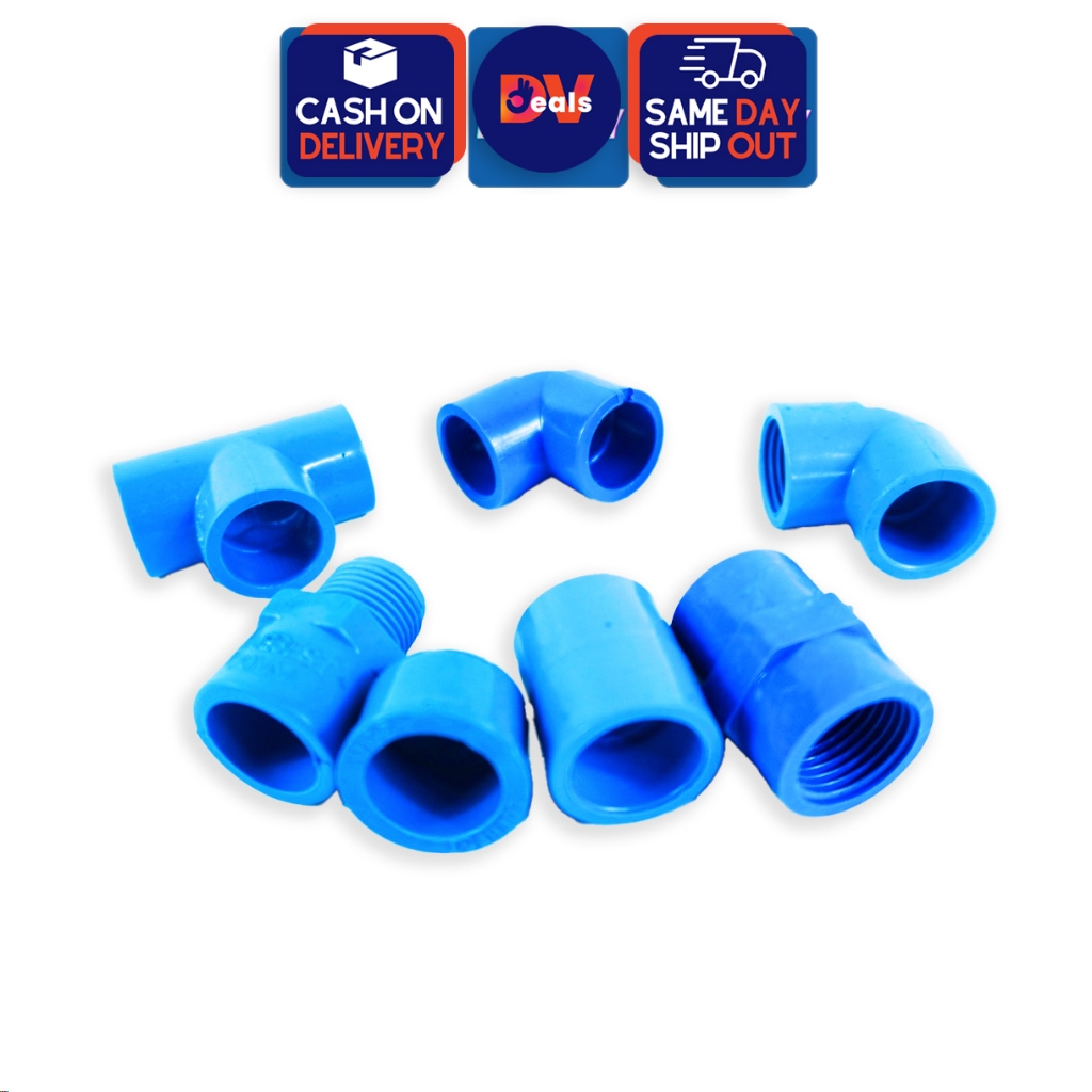 DVDEALS 20mm PVC Pipe Extension Elbow with Threads Coupling Male ...