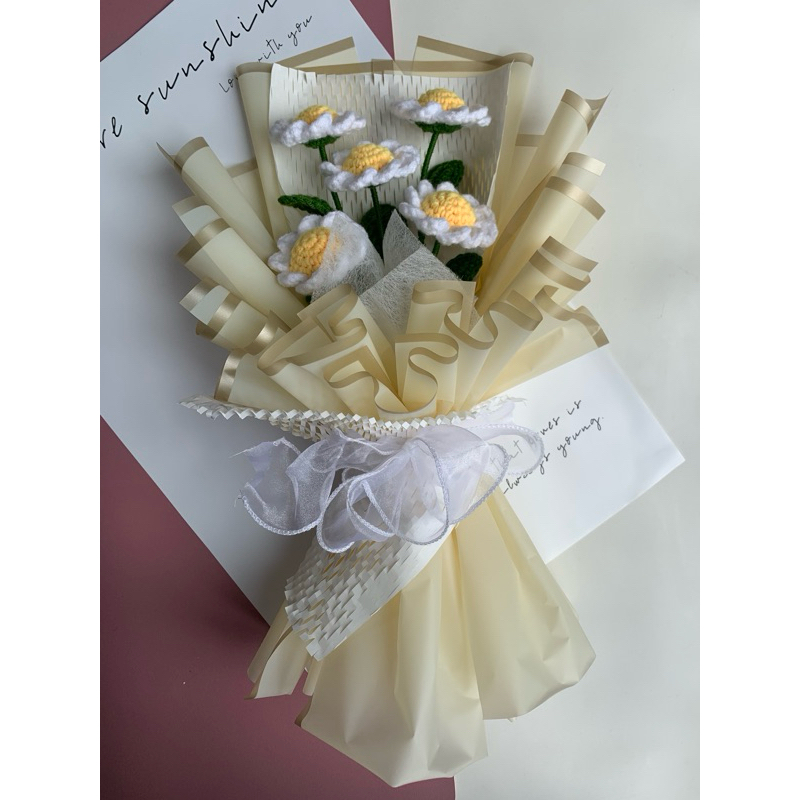 Daisy Flower hand made crochet Customize | Shopee Philippines
