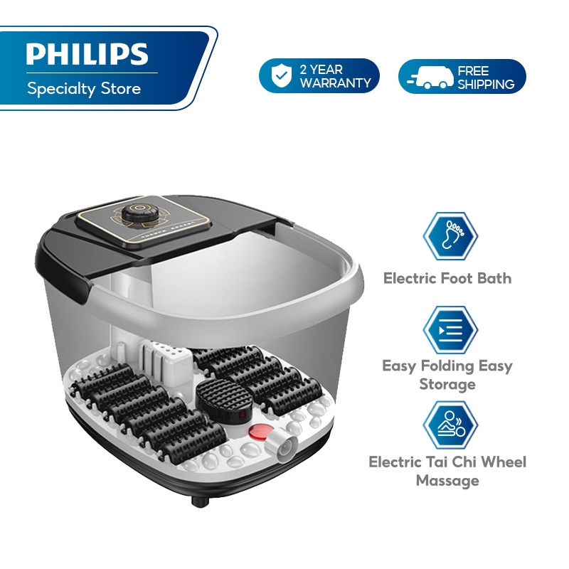 PHILIPS Electric Foot Spa Machine with Heater and Bubble Automatic Foot ...