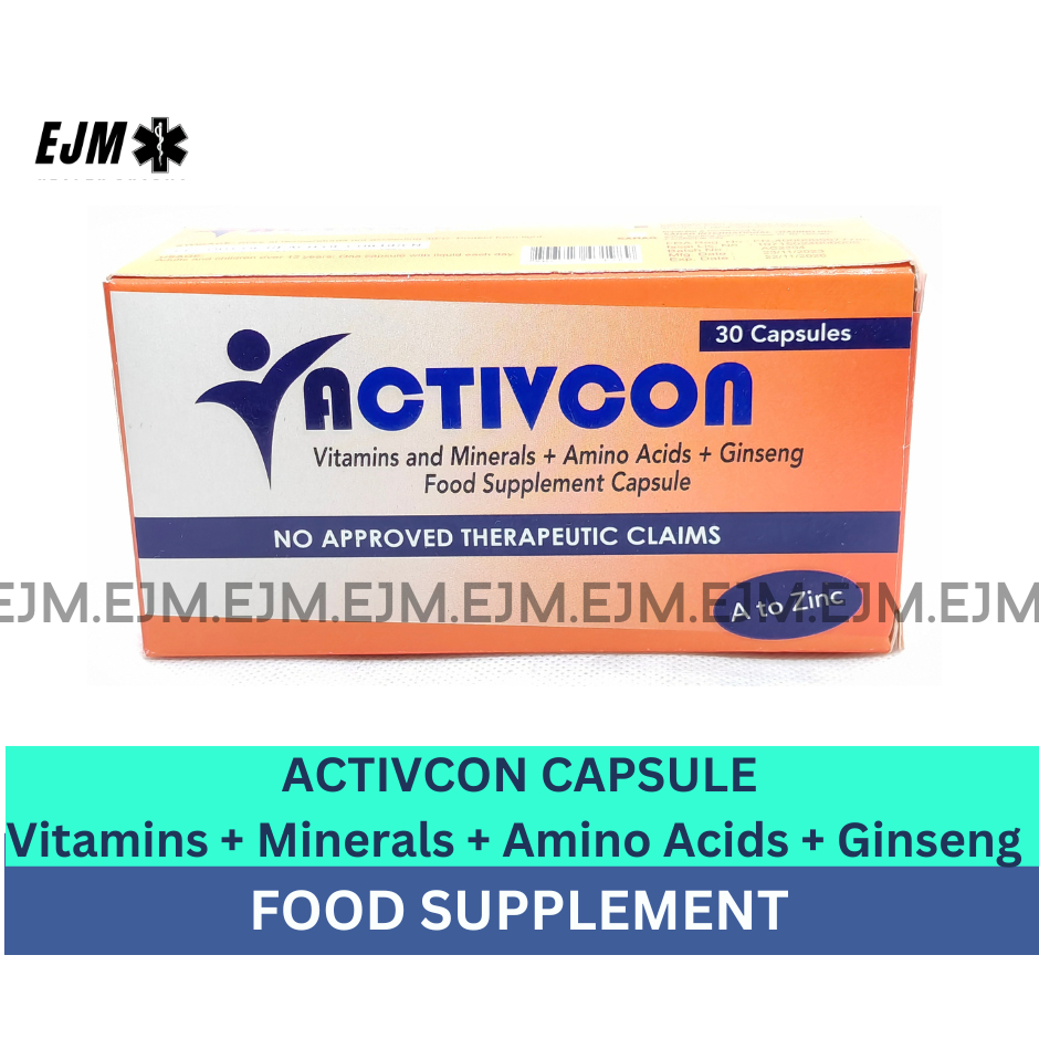 ACTIVCON CAPSULE Vitamins + Minerals + Amino Acids + Ginseng FOOD ...