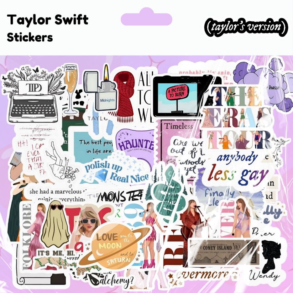 Taylor Swift Stickers Set 1 - Eras Tour TTPD Midnights Folklore ...
