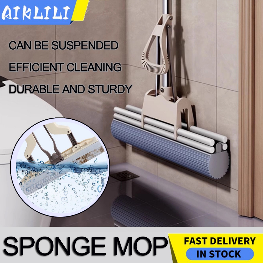 Aiklili Floor Mop Sponge Mops map Cleaning Tool Twist The Water Mop ...