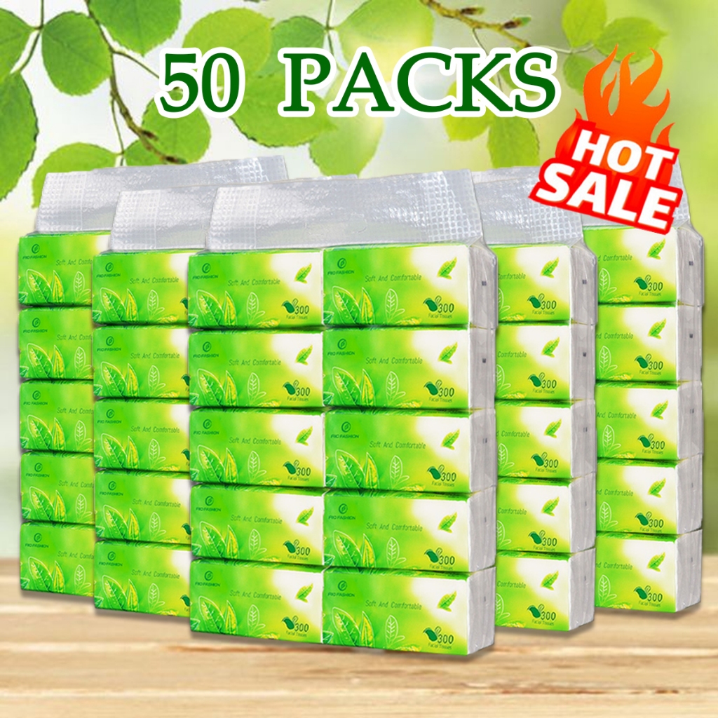 50 PCS Facial Tissue Table Napkins 4 ply 10 Pack Tissue Face Friendly ...