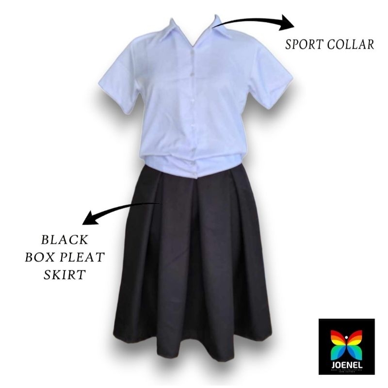 School uniform Peachtwill sports collar blouse palda black Peachtwill ...