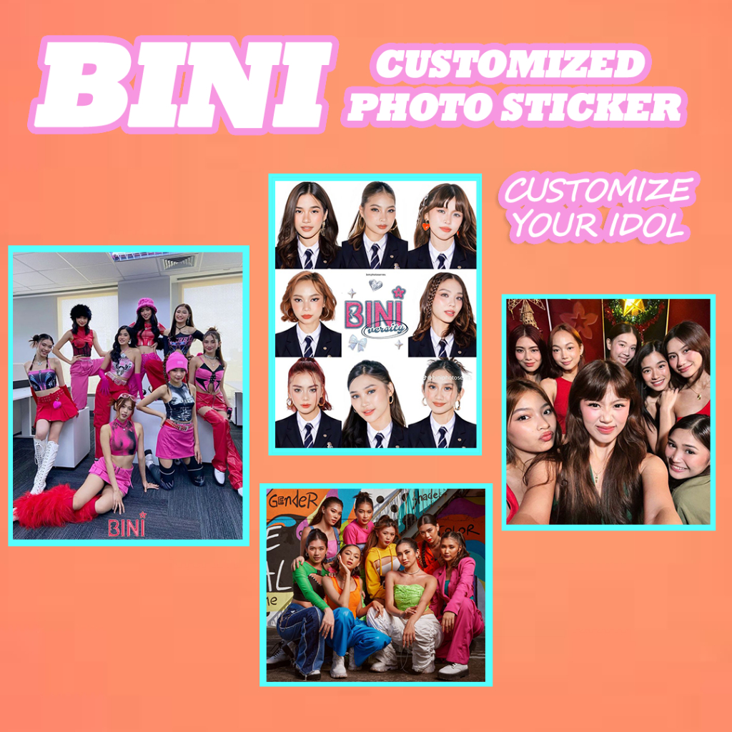 Bini Customized Photo Sticker Vinyl waterproof sticker | Shopee Philippines