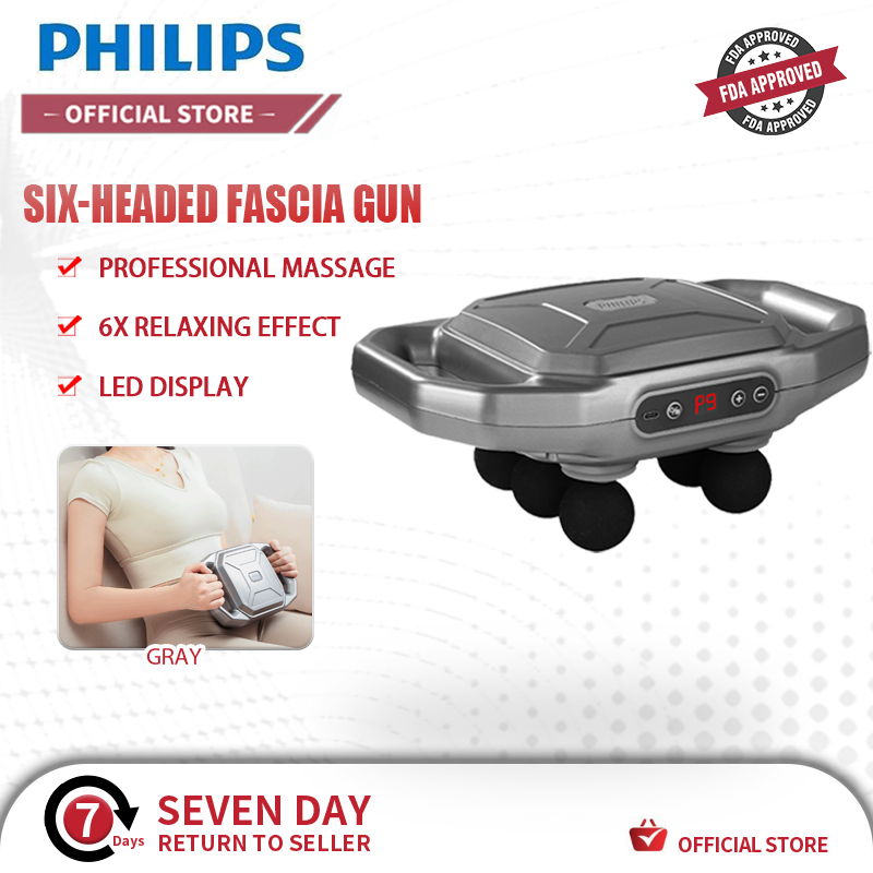 Philips 6-head fascia gun muscle relaxation deep massage wireless ...
