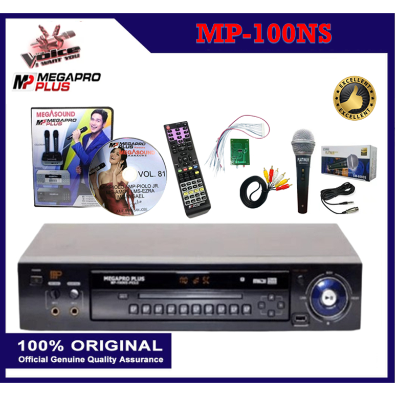 Megapro plus MP-100 Piolo Karaoke Player + DVD + Songbook + Remote Free Mic | Shopee Philippines