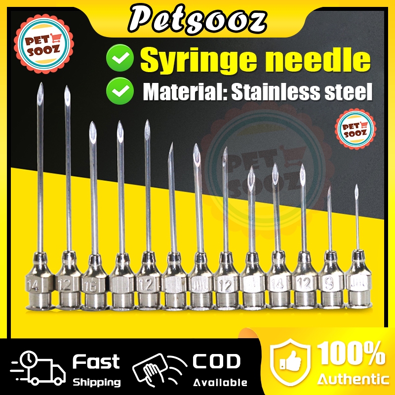 10Pcs Stsinless steel needles Veterinary injection needle Syringe ...
