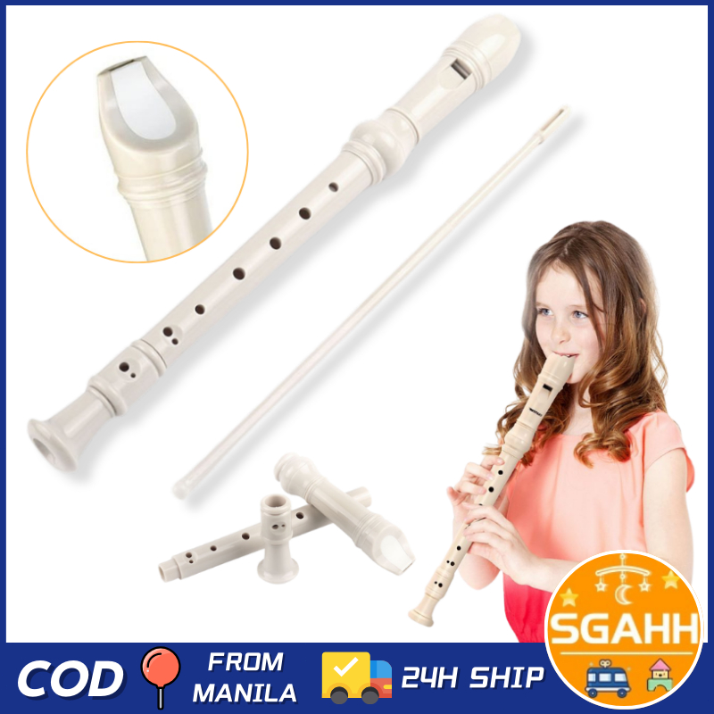 8 Hole Soprano Recorders Descant Flute With Cleaning Rod German Style ...