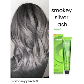 Bremod Hair Color 9.11 SMOKEY SILVER ASH 100ML With Oxidizer SMALL ...