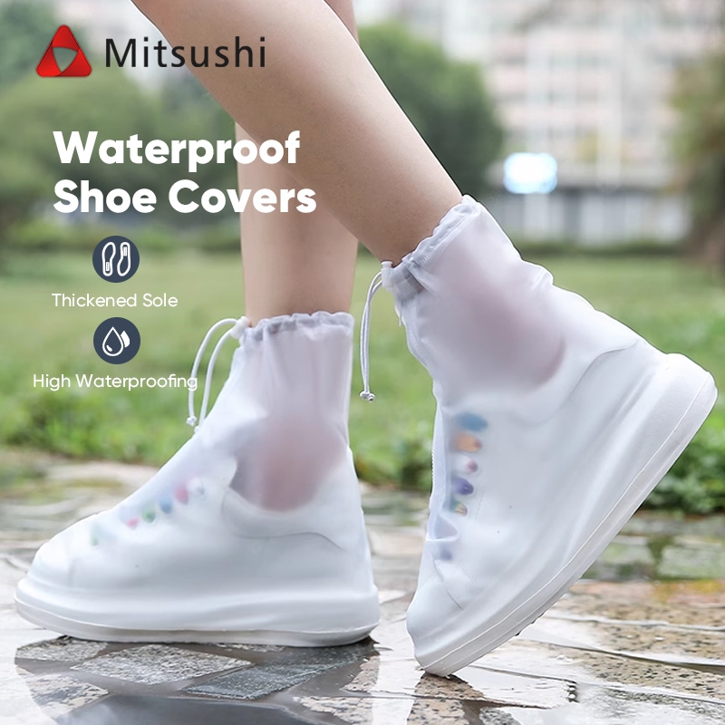 Mitsushi Waterproof rainproof shoe covers outdoor travel rain shoe ...