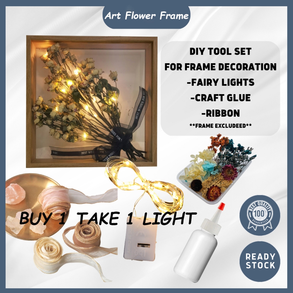 Dried Flower frame shadow box Depth 4CM DIY Photo Transparent Glass Wooden Crafts 3D Picture ...