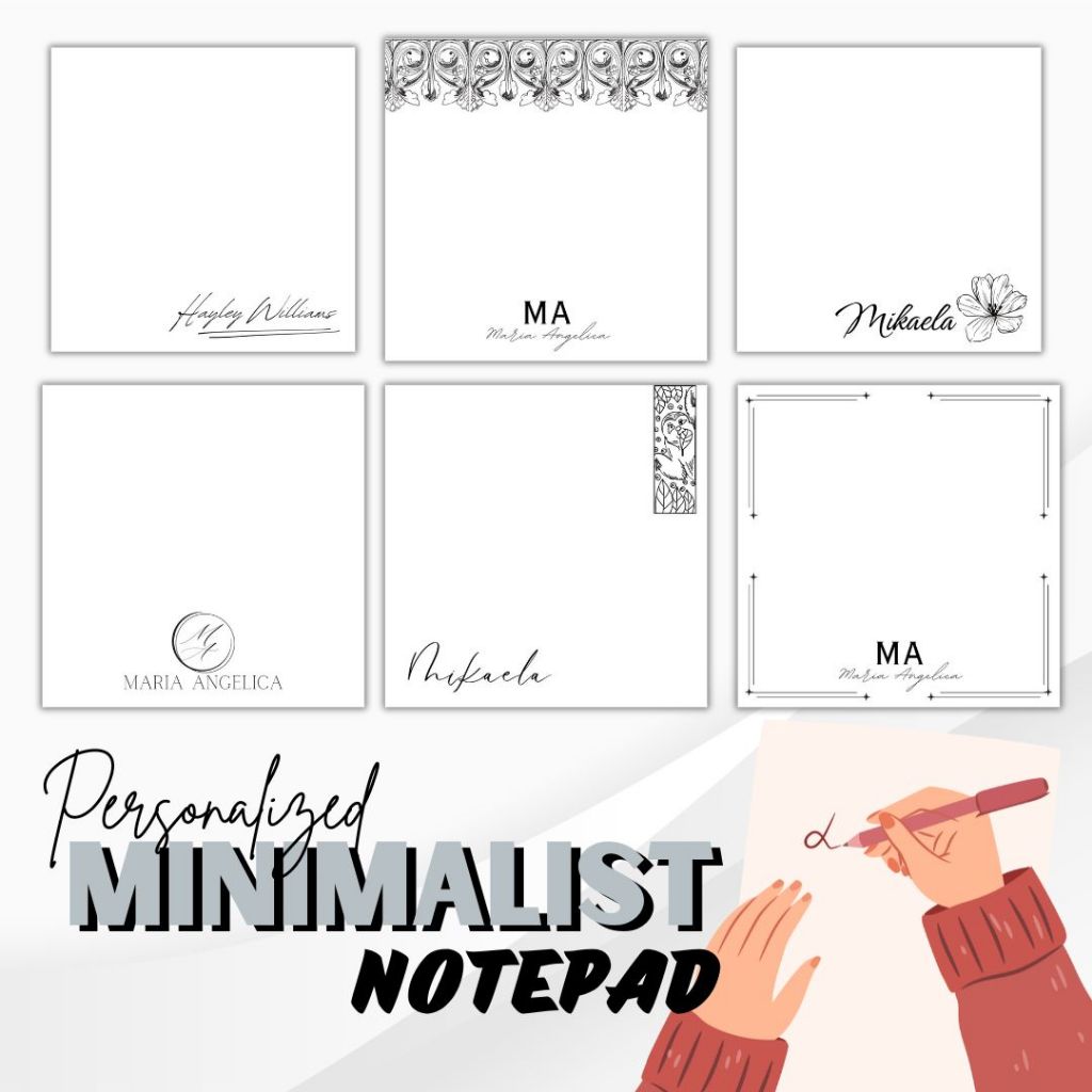 PERSONALIZED NOTEPAD | MEMOPAD MINIMALIST COLLECTION - GIFT IDEAS ...