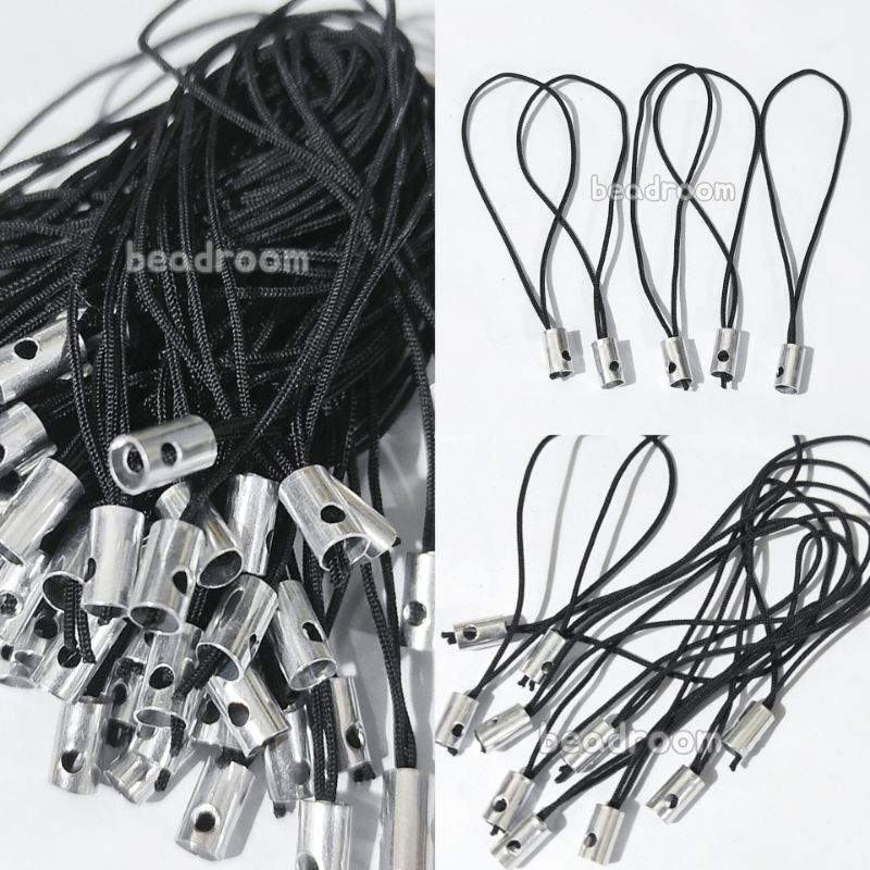10pcs. Black Lariat String Keychain Holder for Beads Accessories ...