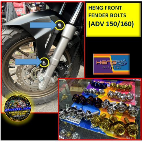 HENG Original Front Fender Bolts for HONDA ADV 150/160 (4pcs) | Shopee ...