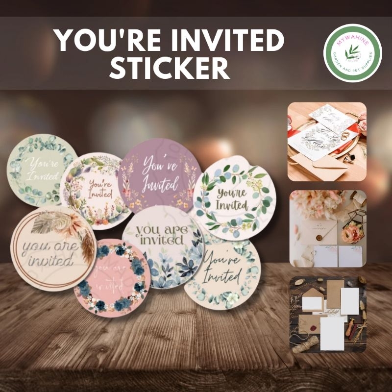 You Are Invited Sticker (10pcs), Event Invitation, Envelope Sticker ...