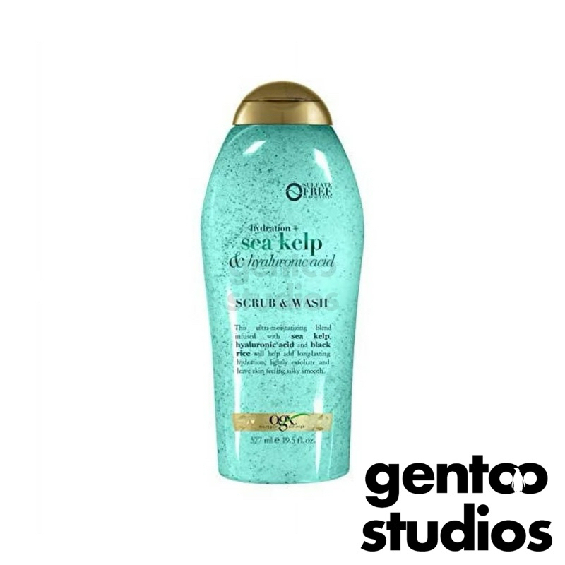 OGX Hydration + Sea Kelp & Hyaluronic Acid Scrub & Wash 577ml | Shopee ...