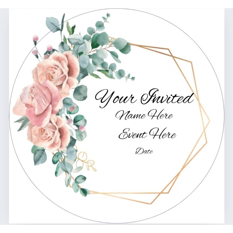 Customized / Personalized wedding round/square sticker Label ...