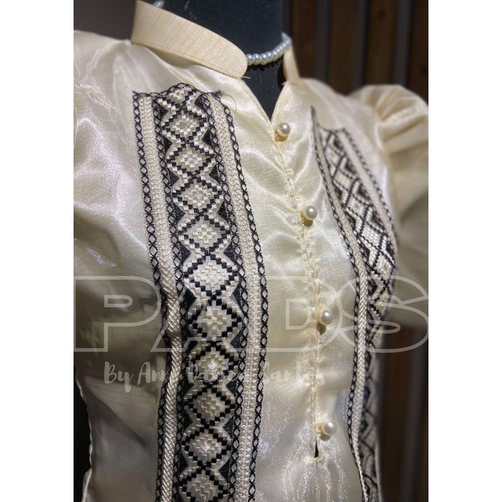 PADS Modern Filipiniana Dress (Computerized Embroidery Design) | Shopee ...