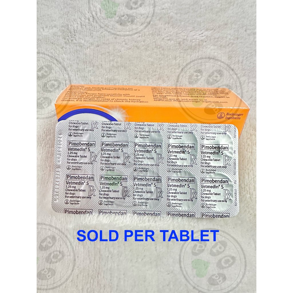 Vetmedin S Pimobendan 1.25mg for Dogs PER TABLET | Shopee Philippines