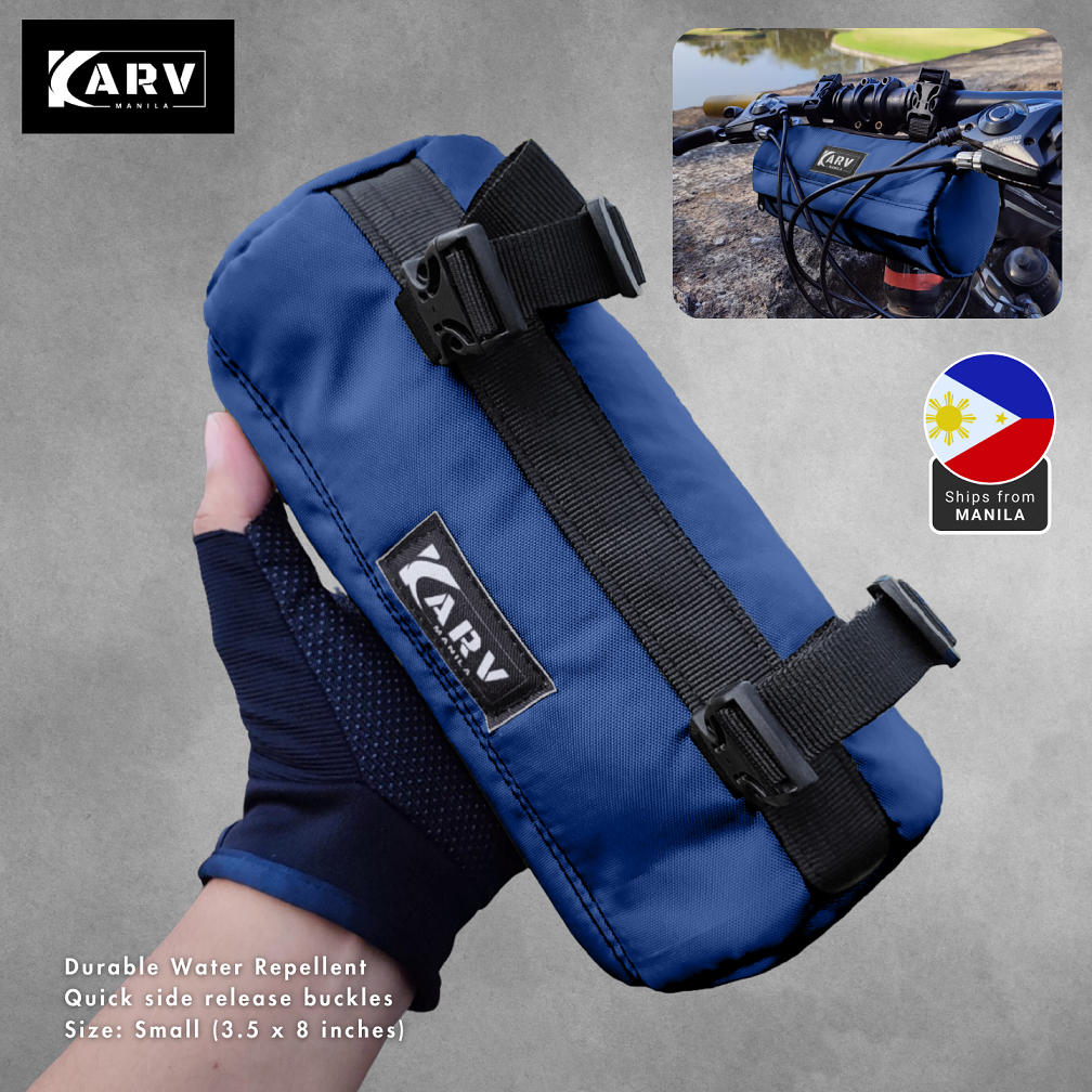 KARV (Navy Blue) Bike and Motor Front Handlebar Bag | Drop bar bag ...