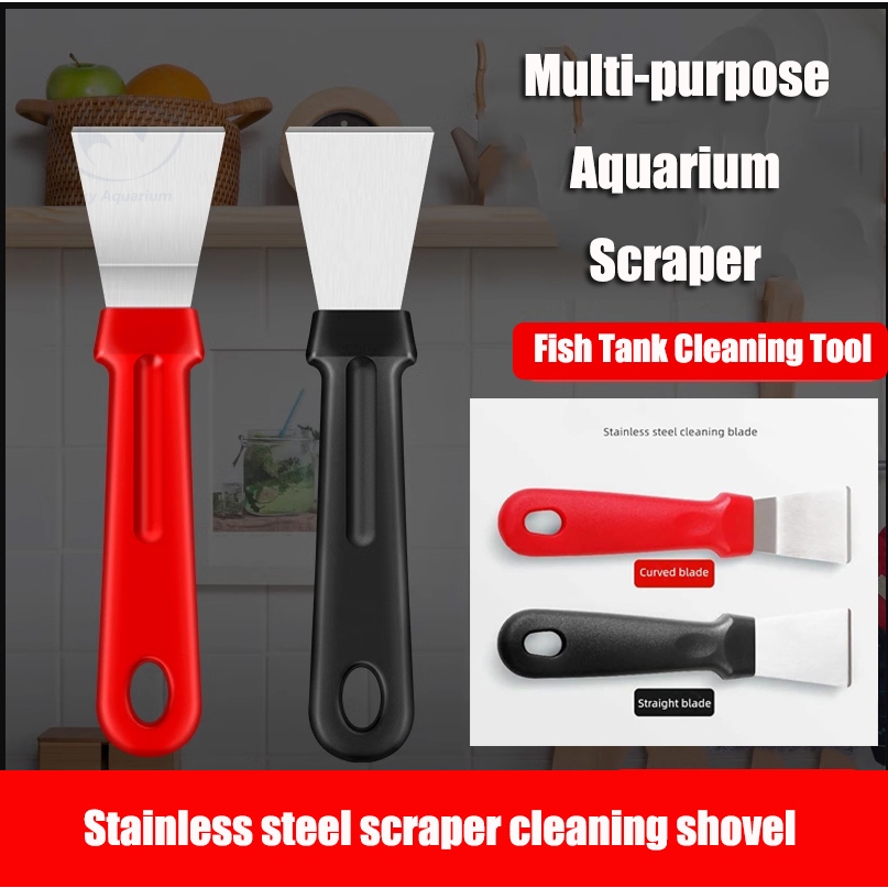 Aquarium algae scraper Glass fish tank algae removal cleaner Stainless ...