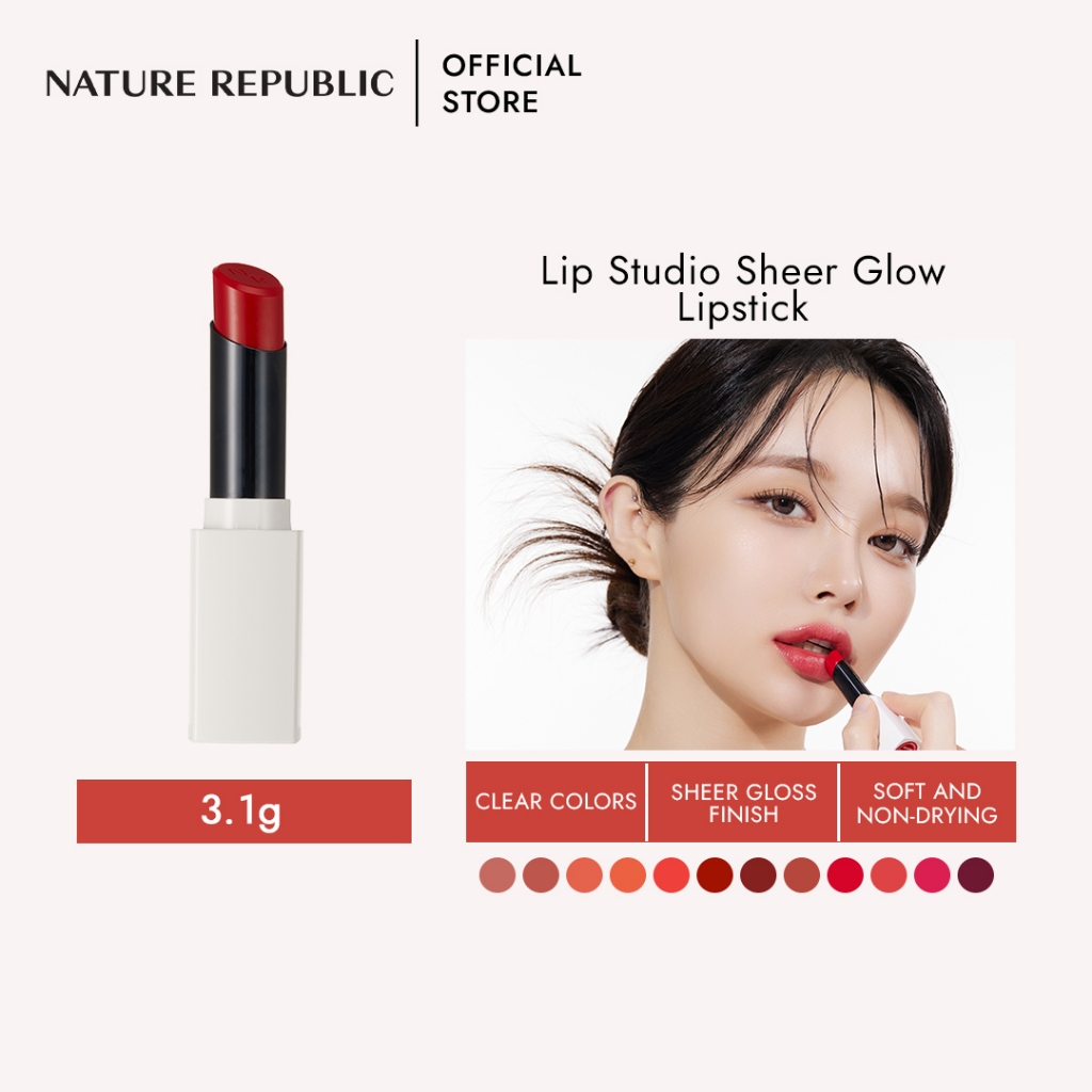 NATURE REPUBLIC LIP STUDIO SHEER GLOW LIPSTICK | Shopee Philippines