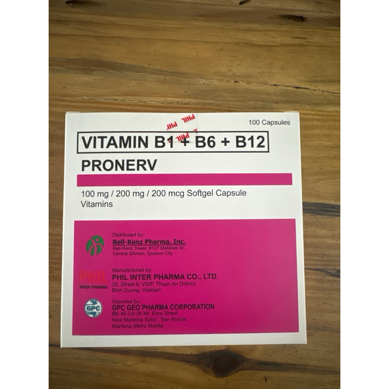 Pronerv Vitamin B complex box of 100’s | Shopee Philippines